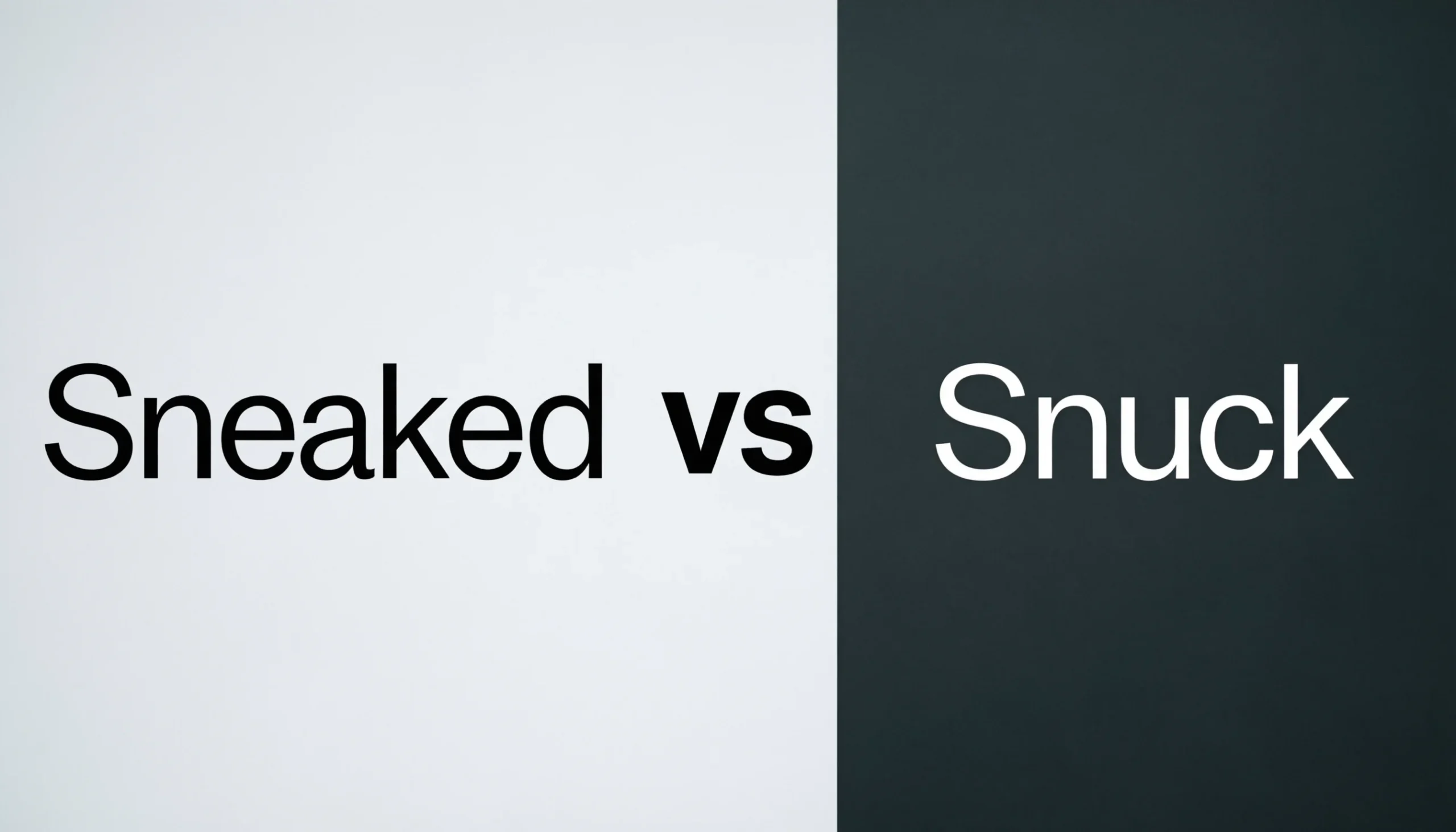 Sneaked vs Snuck: Which One Is Correct and When to Use Each?